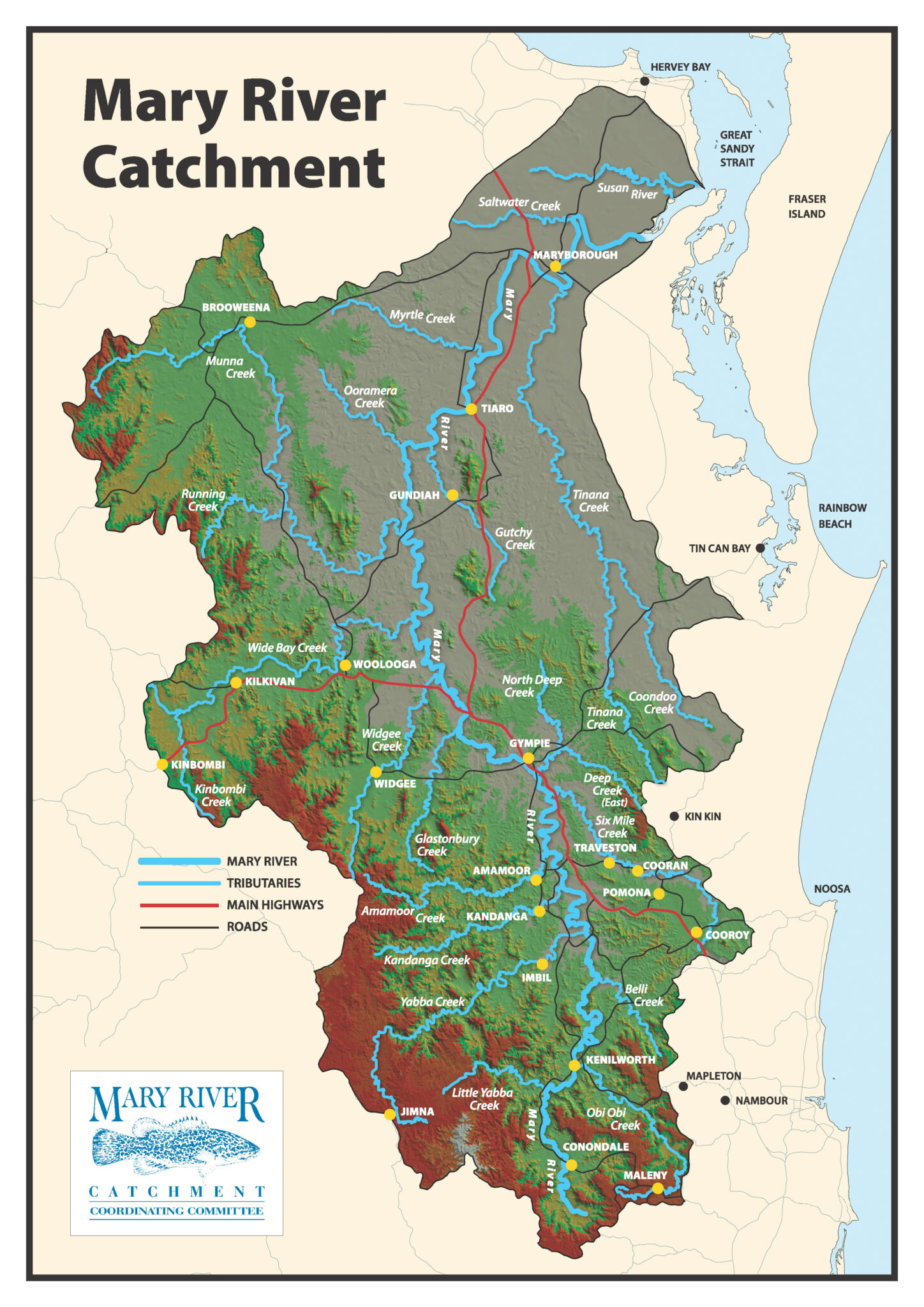 Map with creeks high res | Mary River Catchment Coordinating Committee