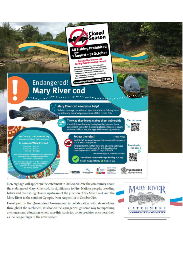 Cod signage lr | Mary River Catchment Coordinating Committee